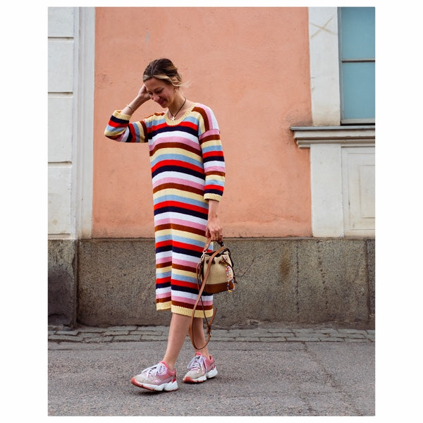 Stripe Hype Dress PROJECT – Knit-O-Matic
